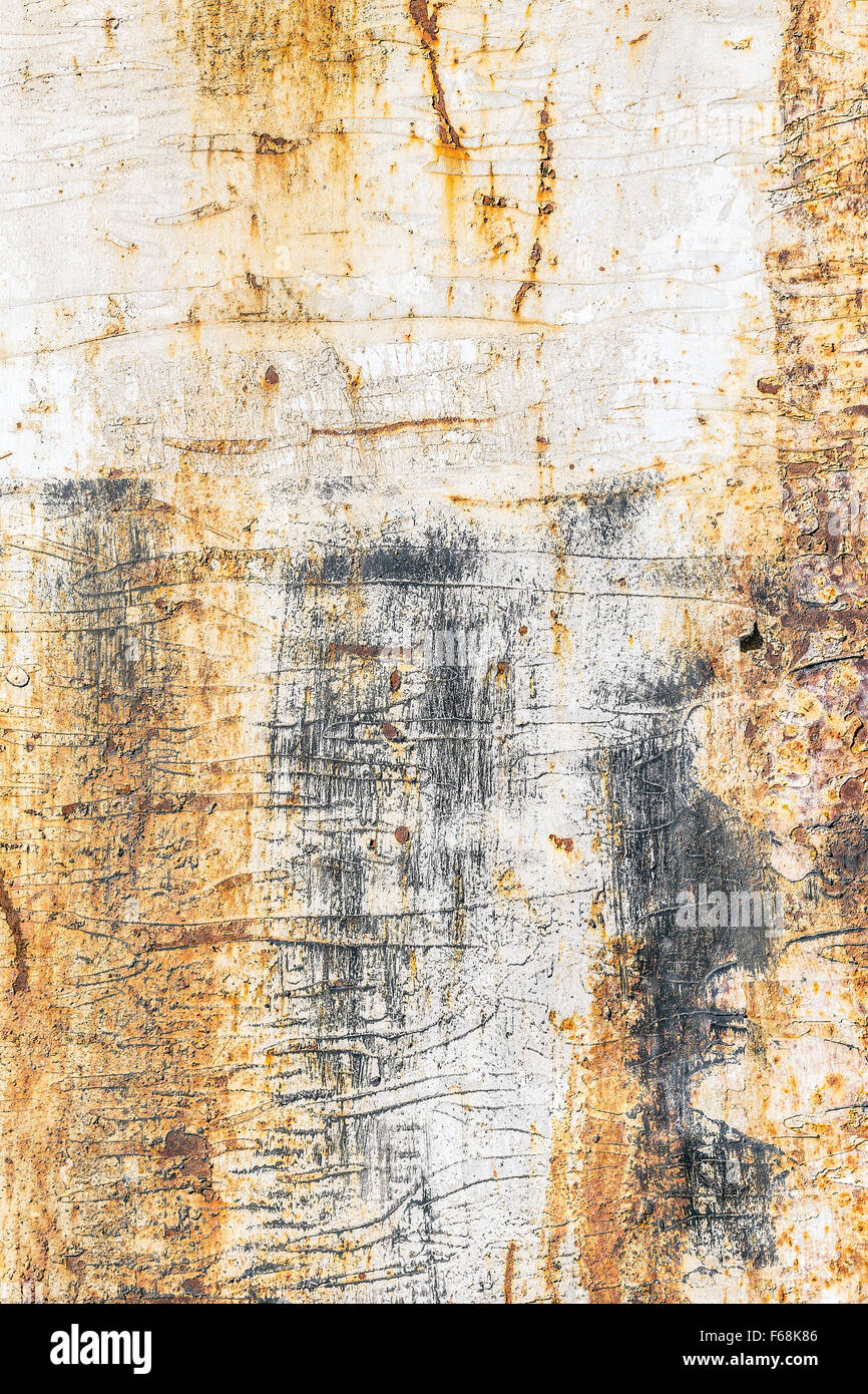 Rusty yellow metal surface texture and background Stock Photo - Alamy