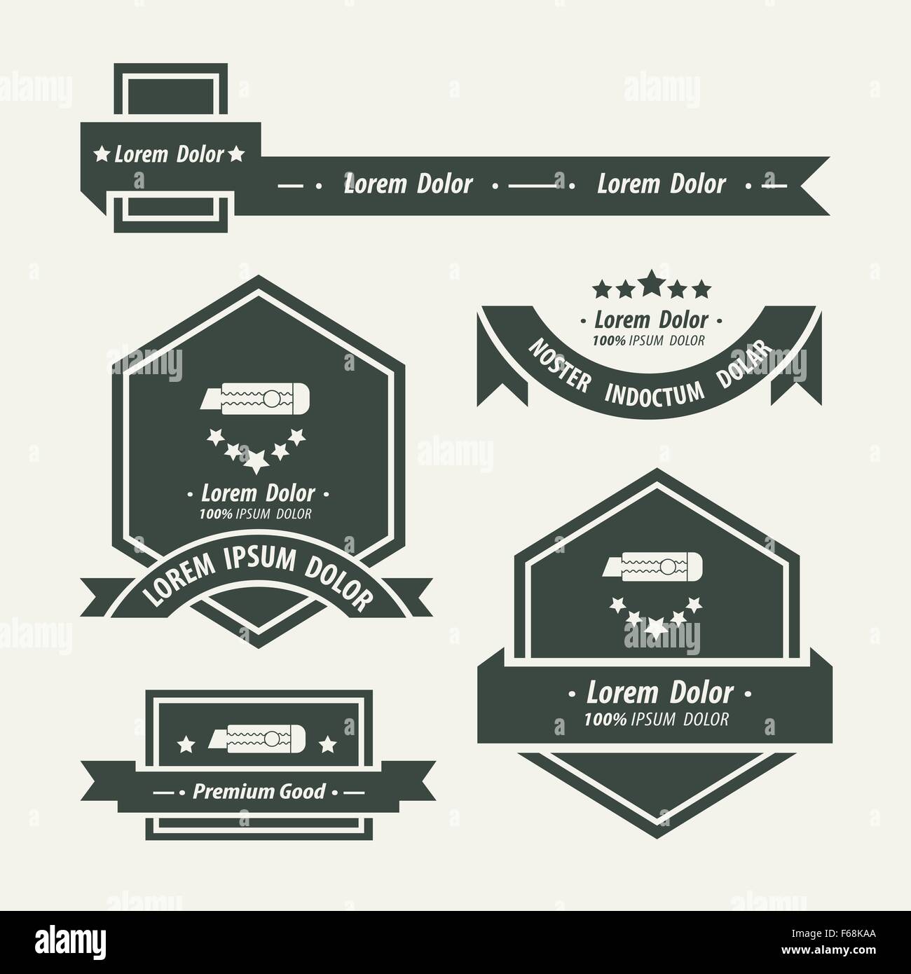 Utility knife Label And Ribbon template Stock Vector Image & Art - Alamy