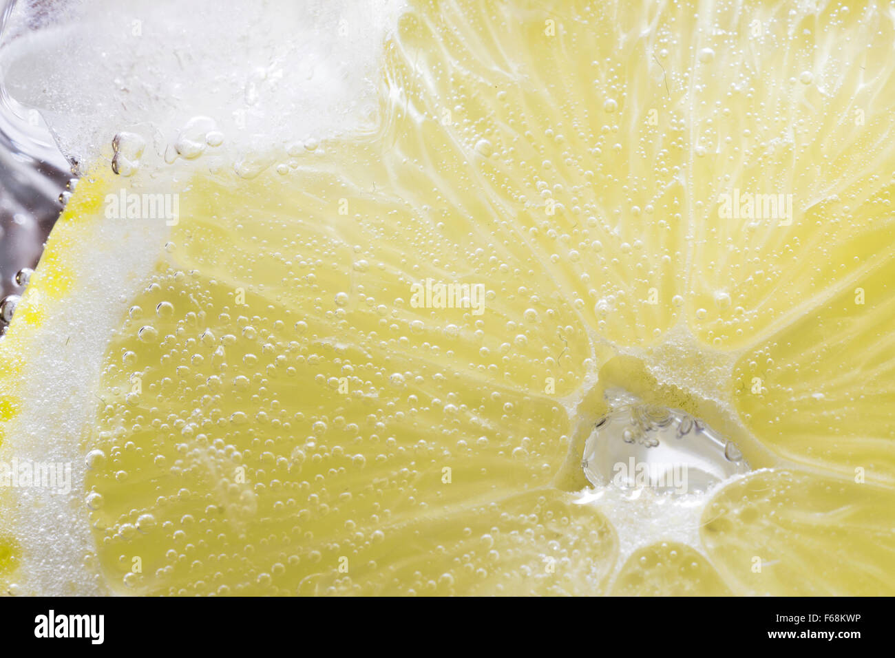 The photo depicts a lemon in bubbles Stock Photo - Alamy