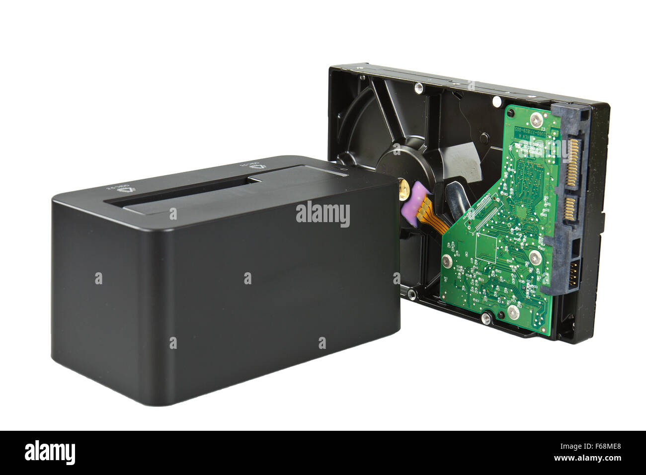 Docking station for fast connection and data backup to an external hard ...