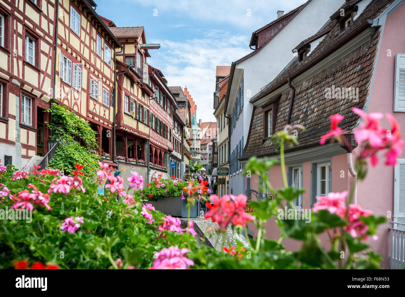 Altstadt (Old Town) in Meersburg (Bodensee), Germany Stock Photo - Alamy