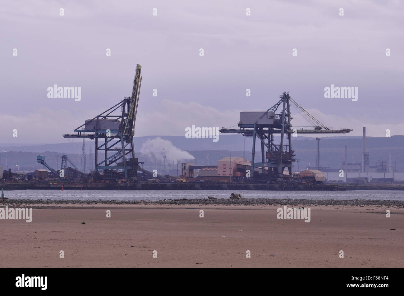 Tees Port seen from across Tees Mouth Cleveland Stock Photo - Alamy