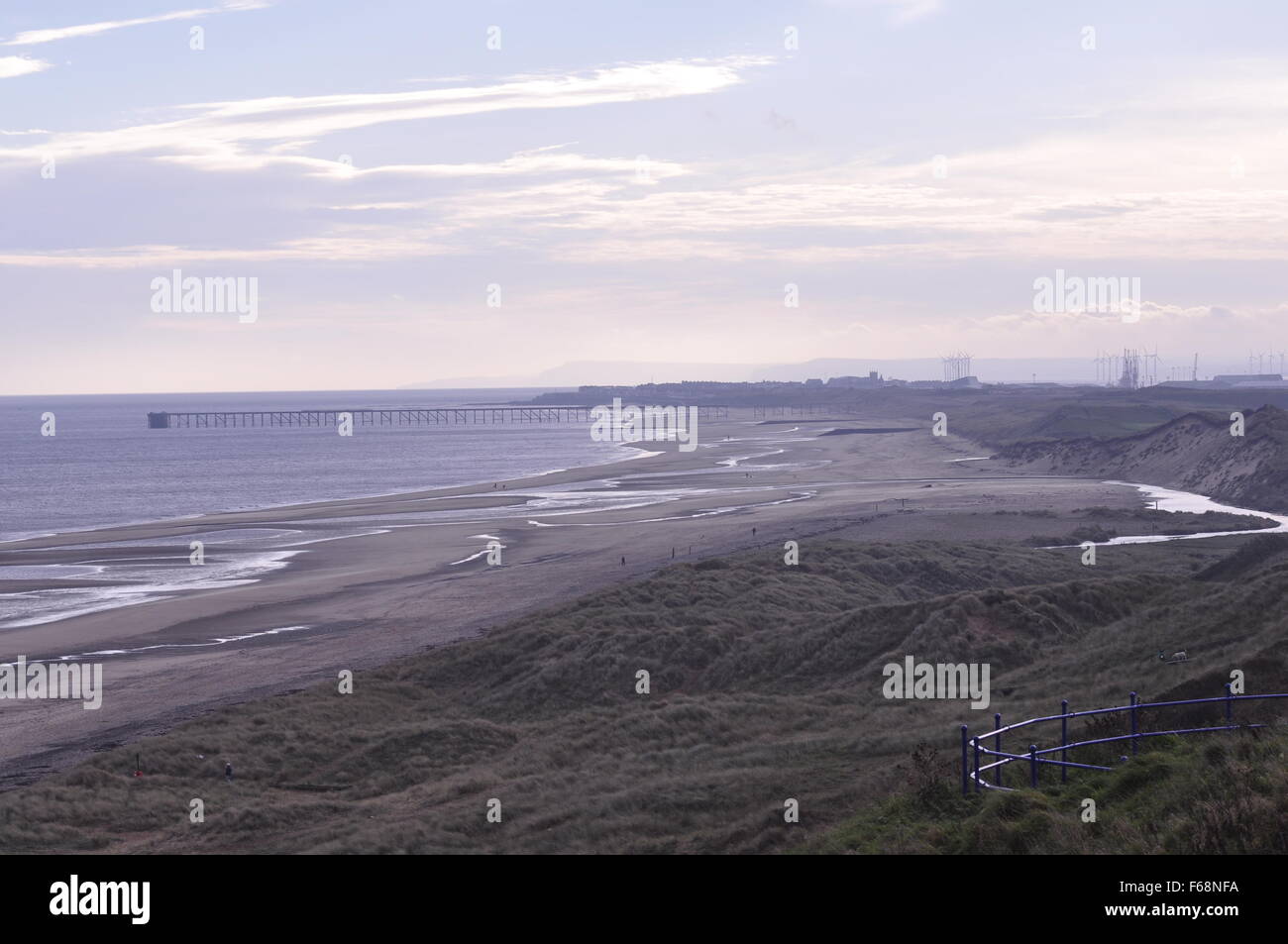 Looking south-east towards Hartlepool from Blackhall, County Durham, UK ...