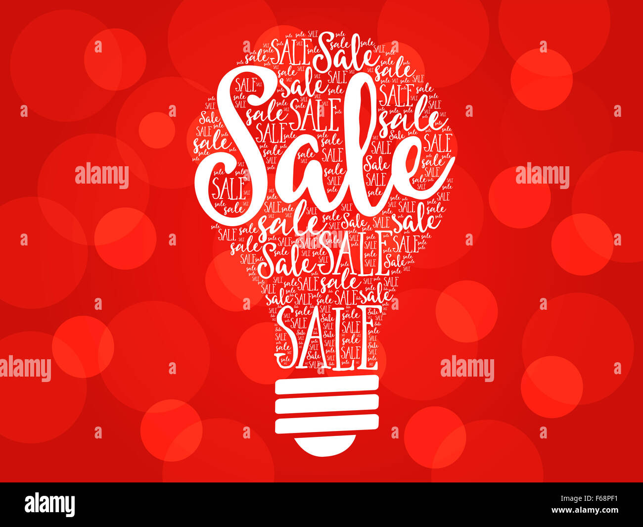 Sale bulb word cloud business concept Stock Photo - Alamy