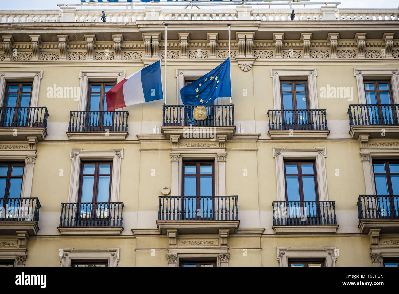 Barcelona, Catalonia, Spain. 14th Nov, 2015. The French and European ...