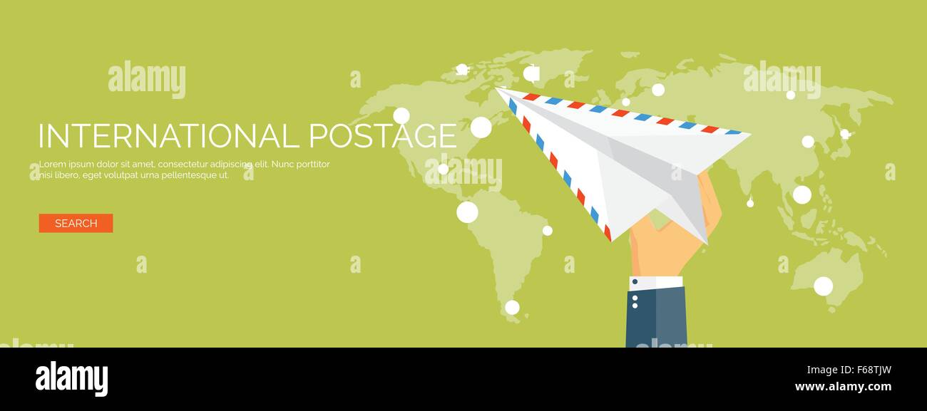 Vector illustration. Flat background with envelope. Emailing concept ...