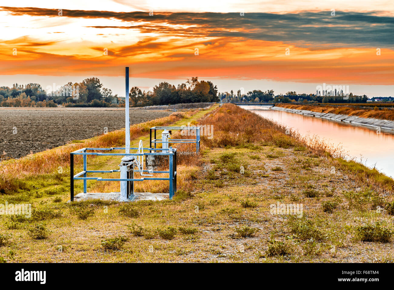 Gears and operating means to manage channel to divert river water for ...