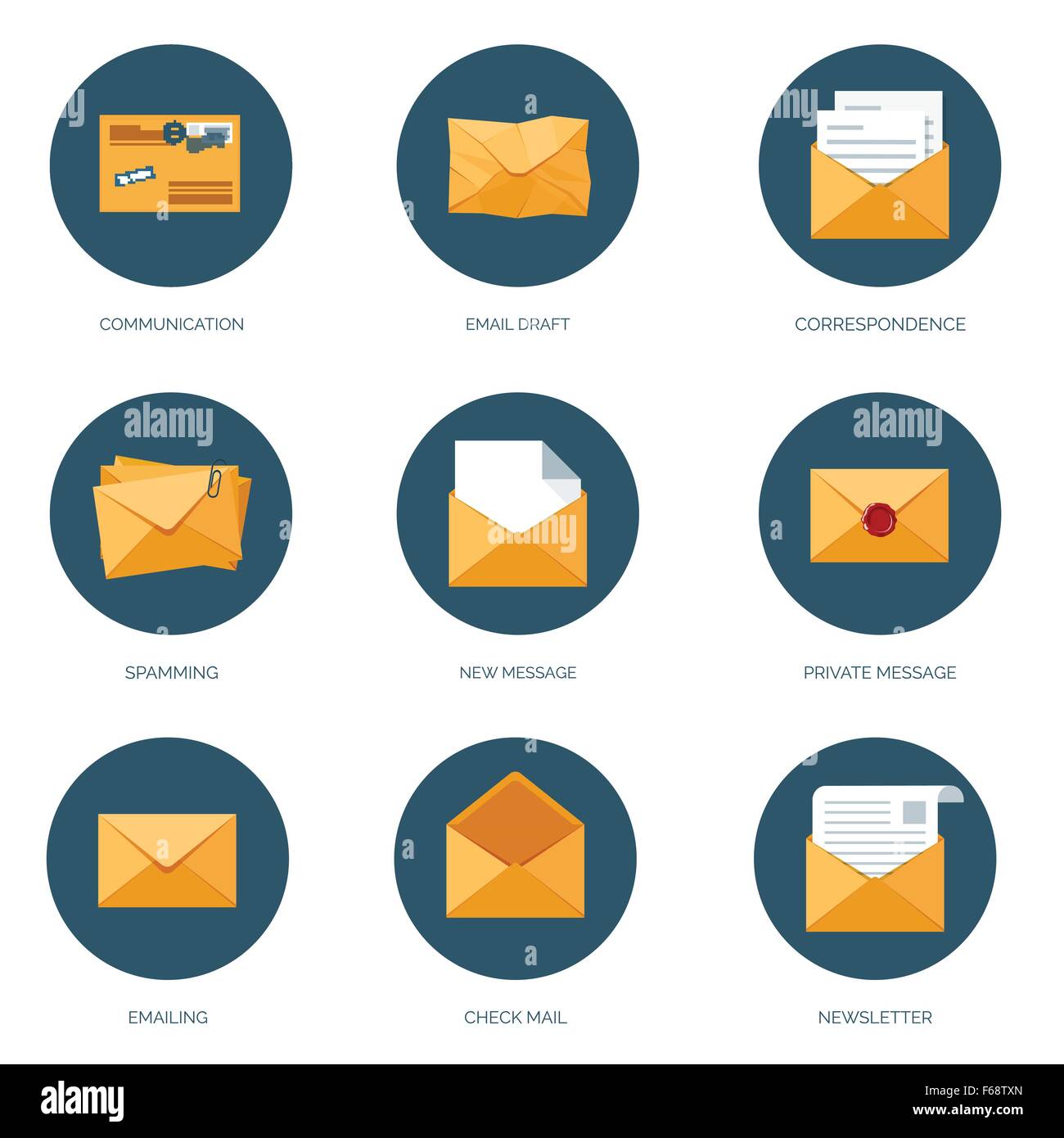 Vector illustration. Envelope icon. Letter, email. Message ...