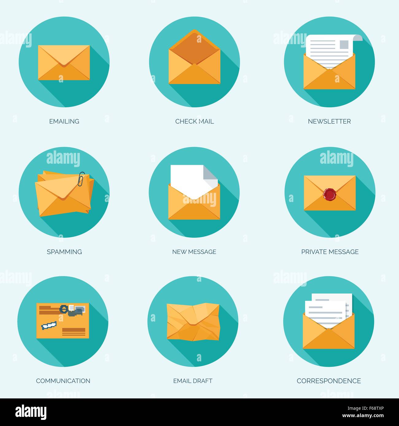 Vector illustration. Envelope icon. Letter, email. Message ...