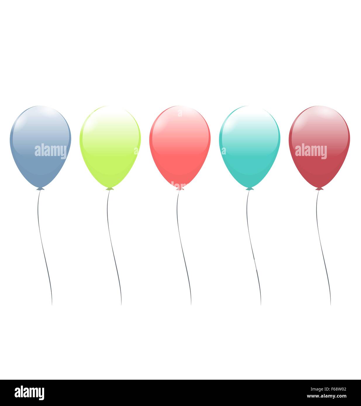 Balloons party five happy Stock Vector Images - Alamy