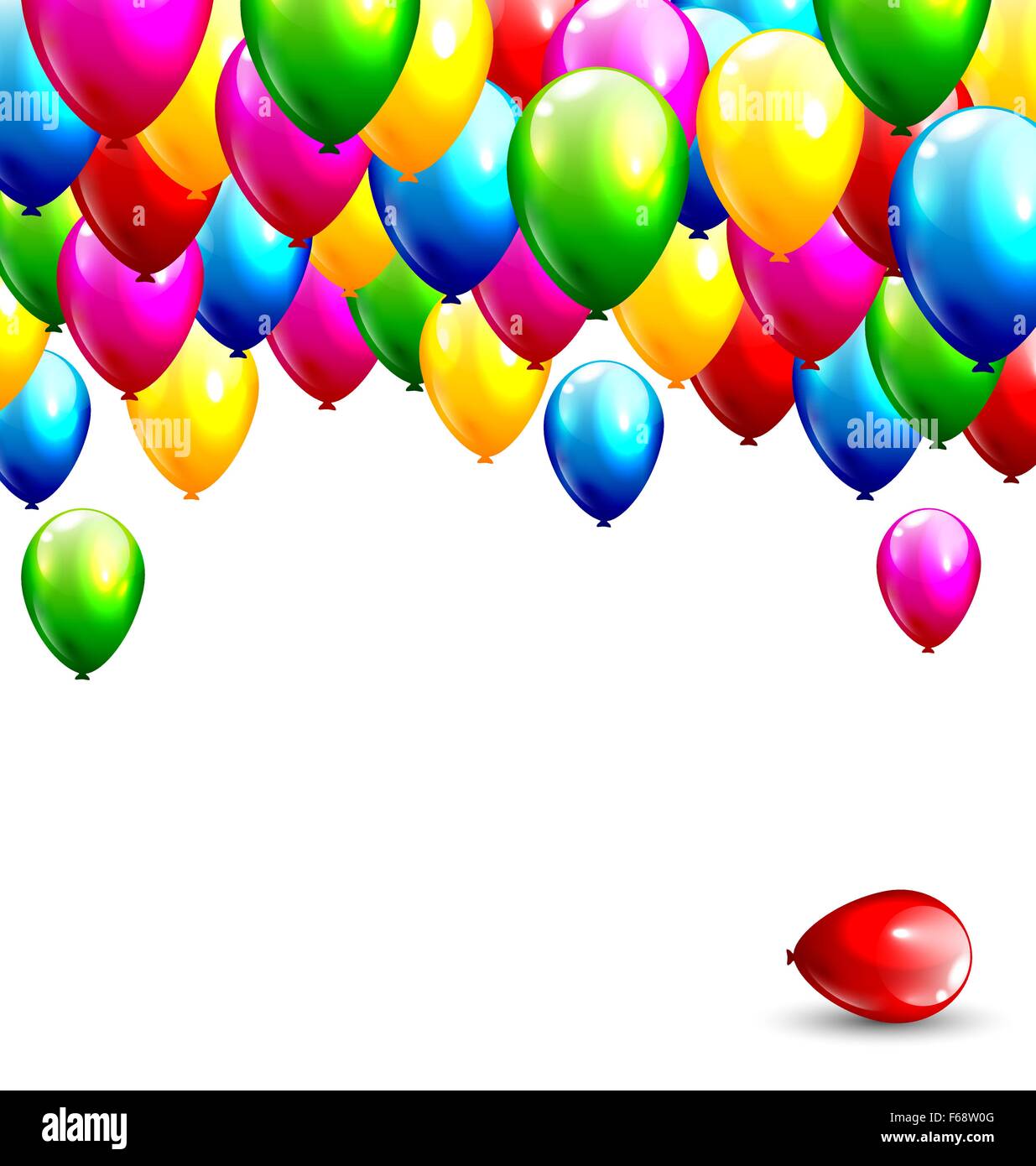 Multicolored inflatable balloons isolated on white Stock Vector Image ... Multicolored inflatable balloons isolated on white Stock Vector Image ...