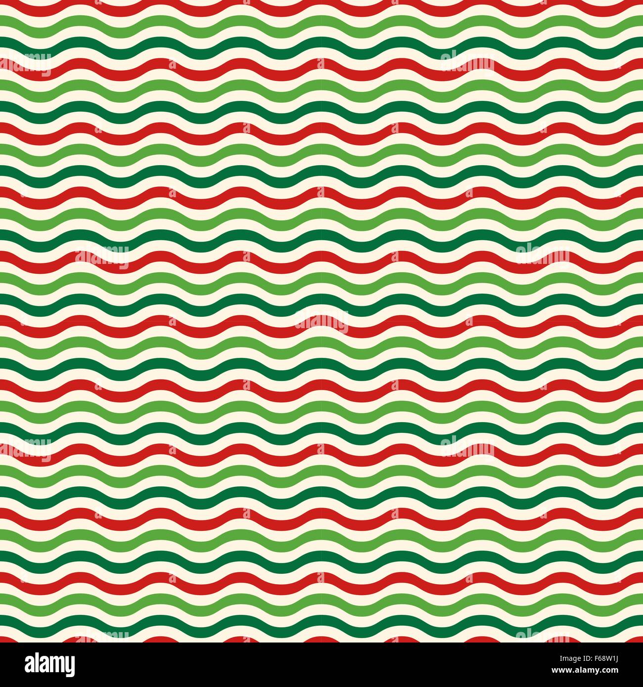 Seamless Wave Pattern in Christmas Colors Isolated on White Stock ...