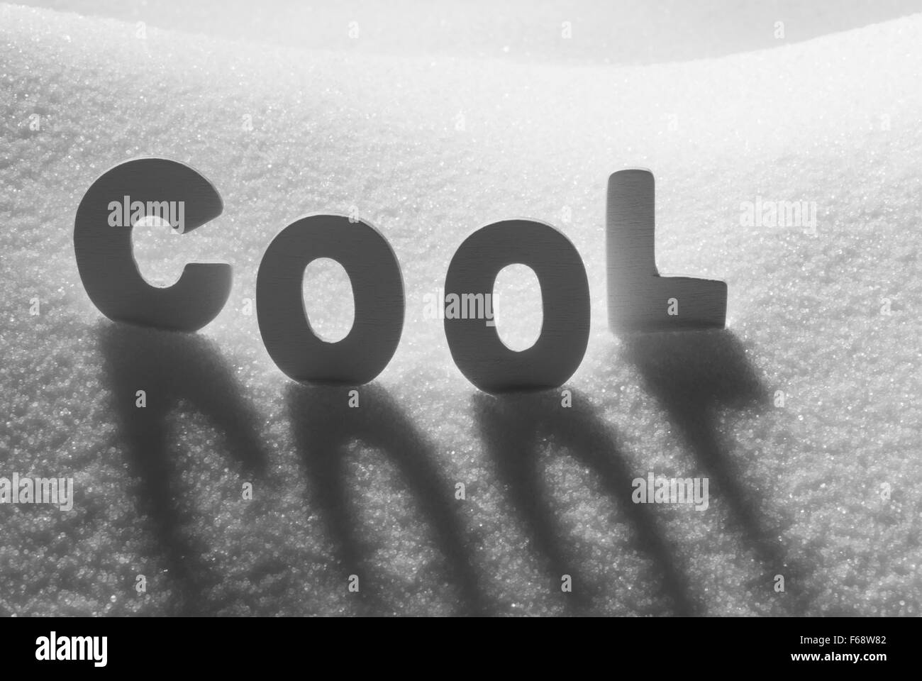 White Word Cool On Snow Stock Photo - Alamy