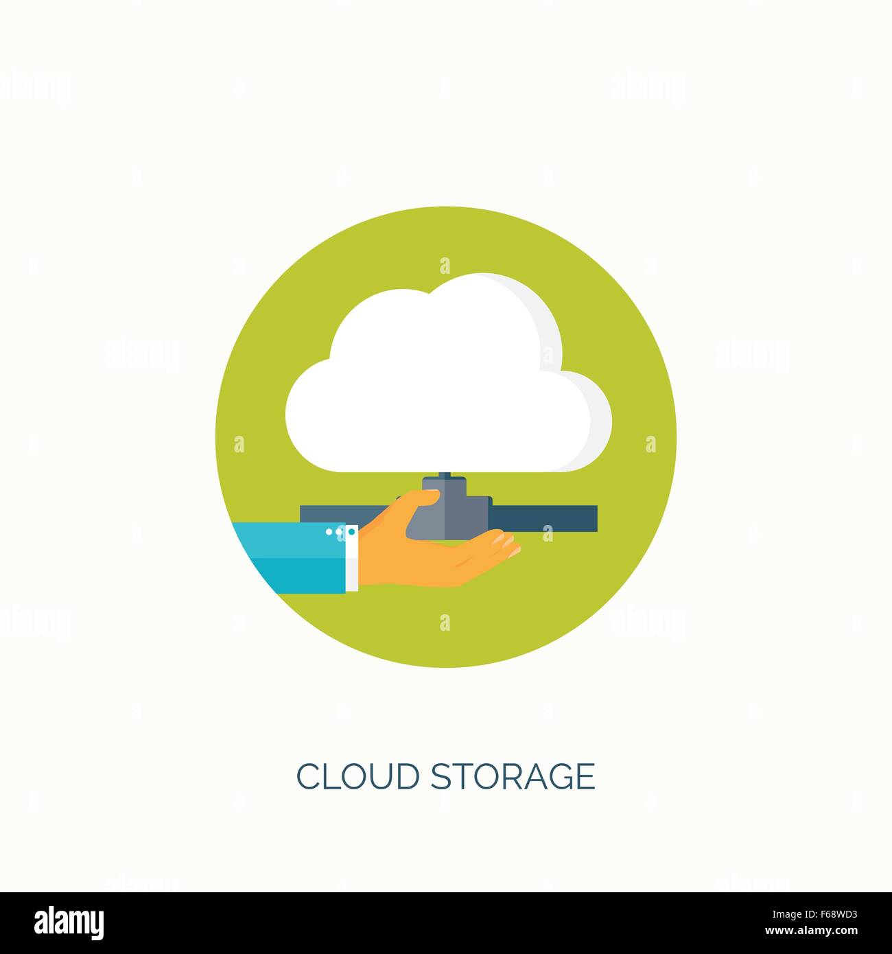 Flat Cloud Computing Background Data Storage Network Technology
