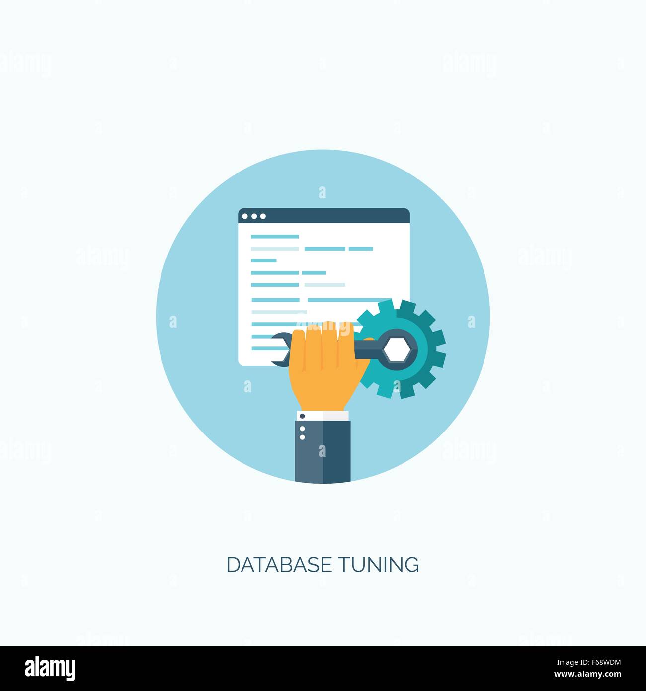 Vector Illustration Database Flat Computing Background Programming Coding Web Development 