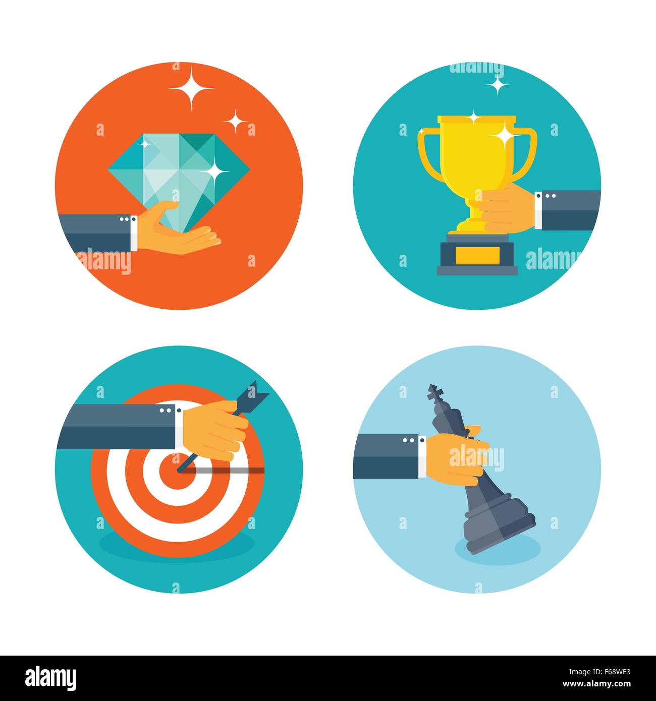 Vector illustration. Business aims concept background. Teamwork ... Vector illustration. Business aims concept background. Teamwork ...