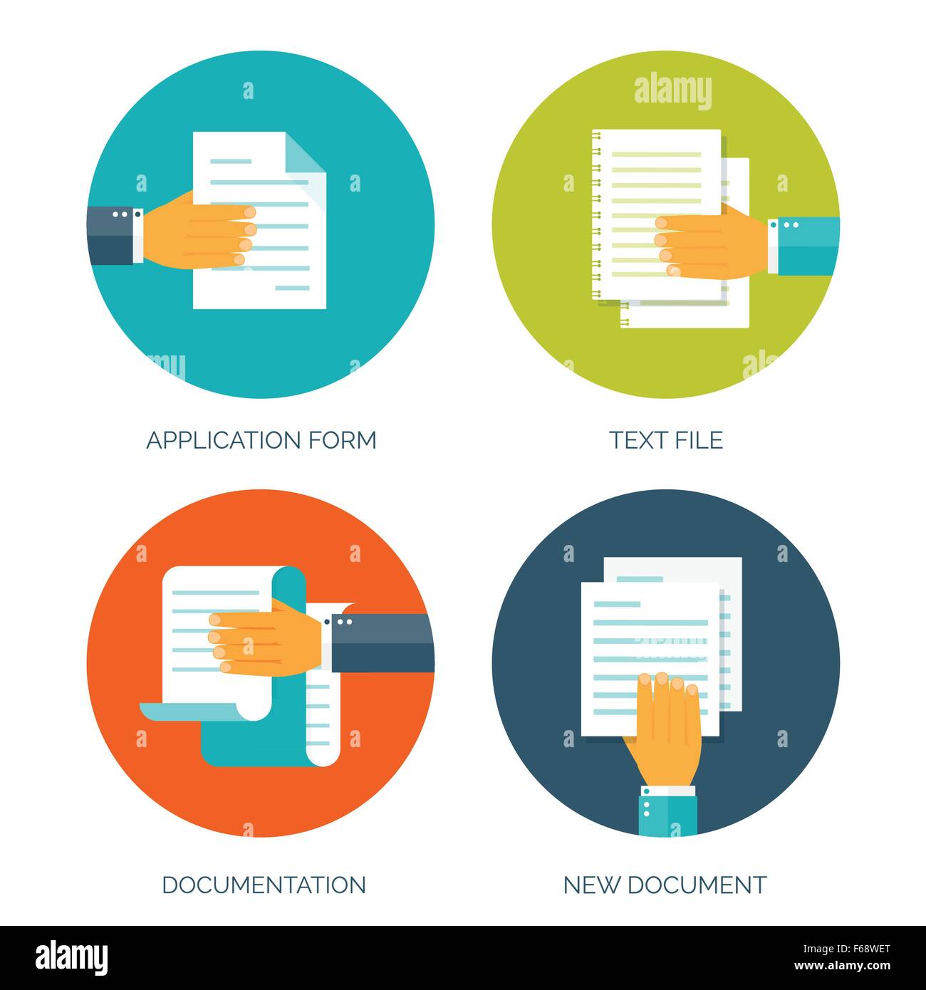 Vector illustration. Flat paper document. Emailing , global ...