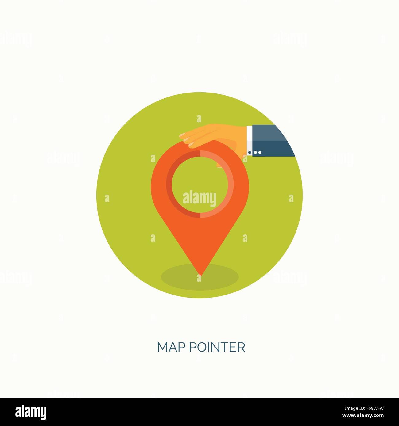 Vector illustration. Flat navigation background. Map pointer.Location ...