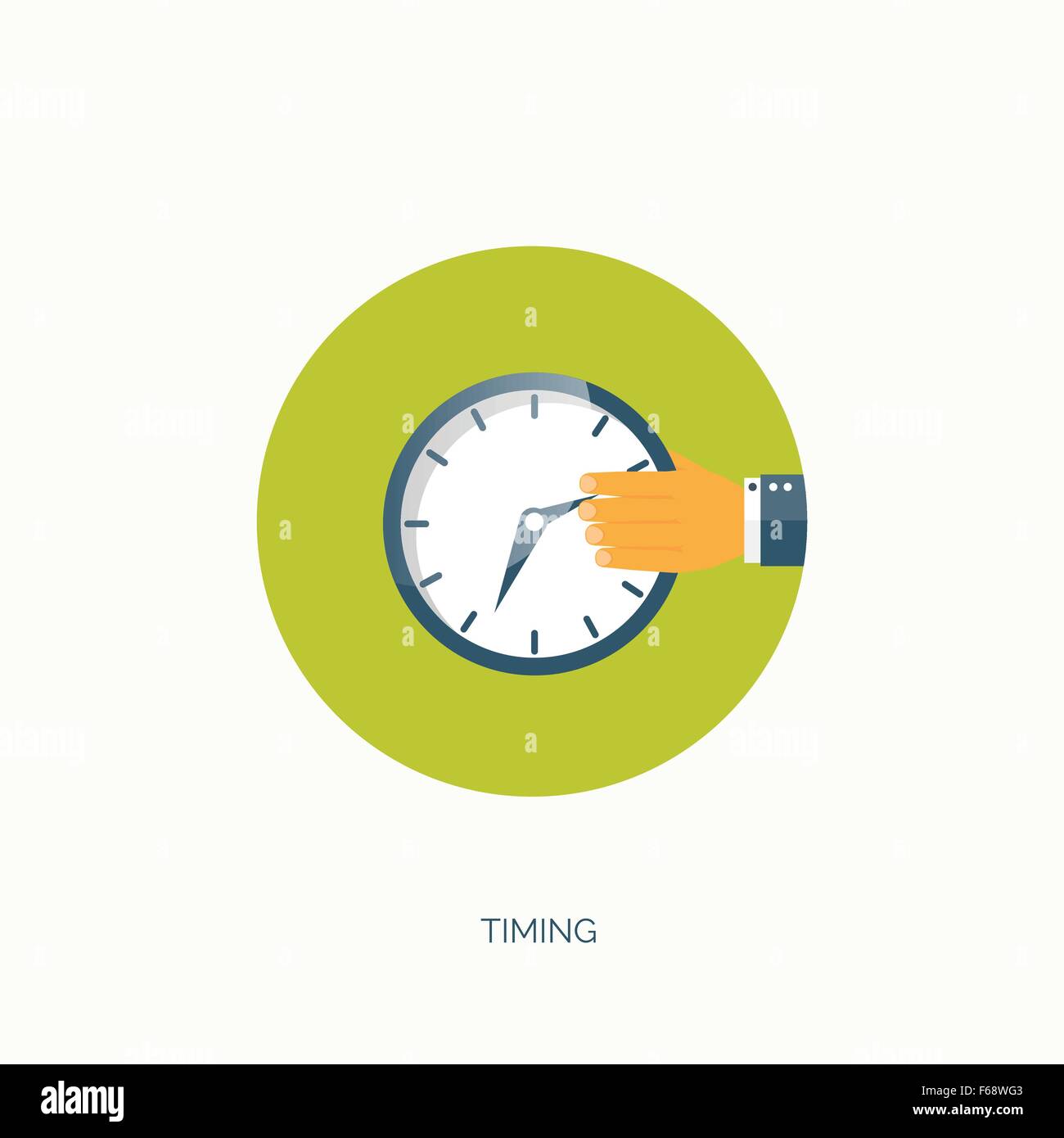 Vector illustration. Clock flat icon. World time concept. Business ...