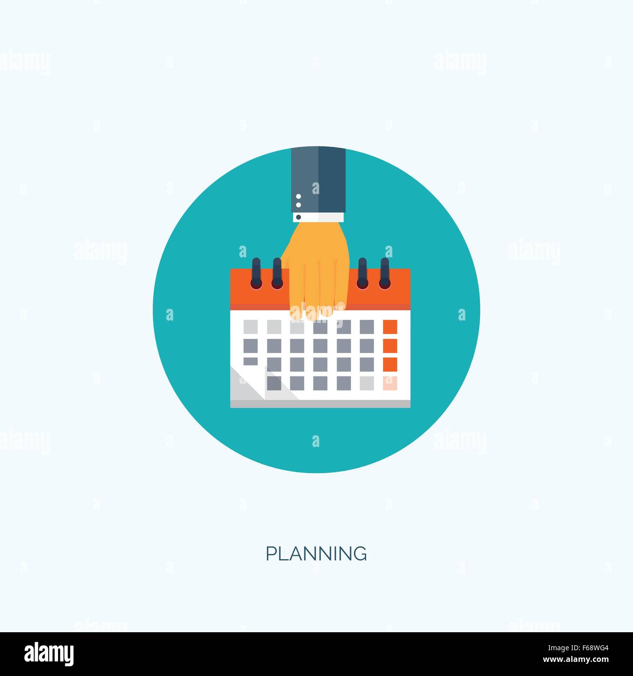Vector illustration. Flat background with , calendar. Time , date. 31 ...