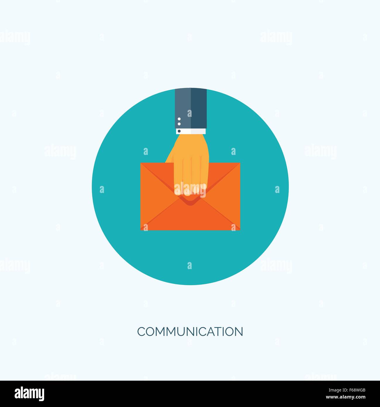 Vector illustration. Flat envelope. Emailing , global communication ...