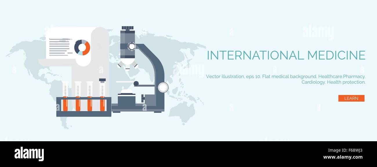 Vector illustration. Flat medical backgrounds set. Health care ,first ...