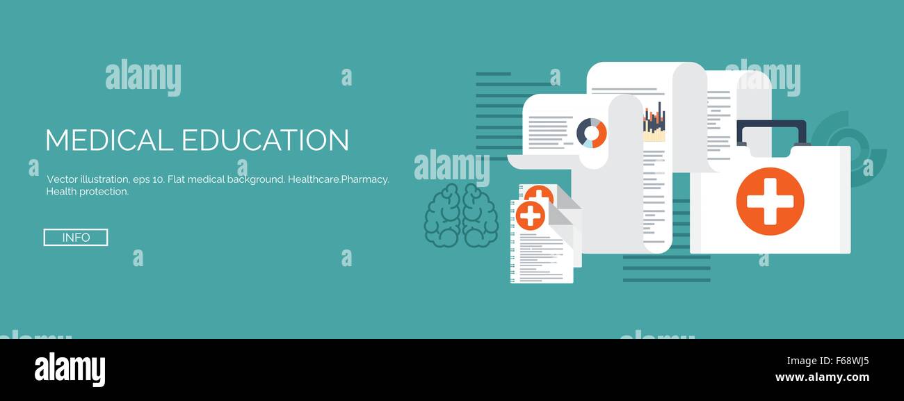 Vector illustration. Flat medical backgrounds set. Health care ,first ...