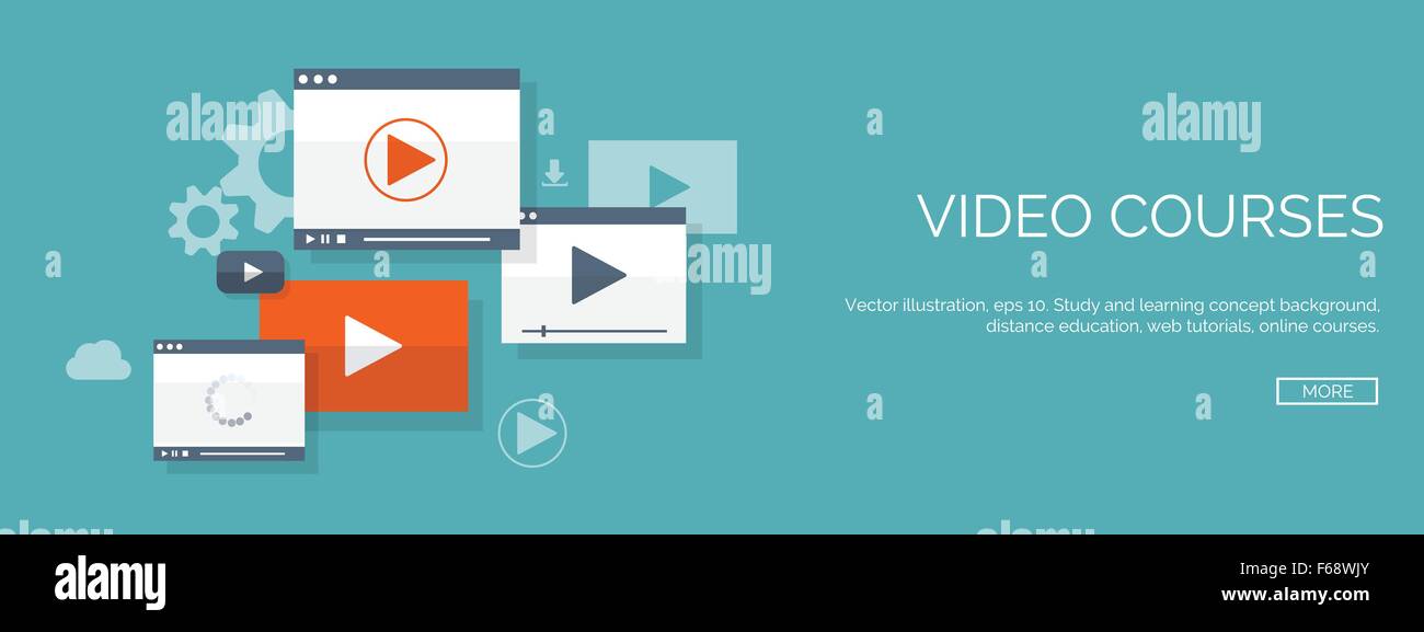 Vector illustration. Flat study backgrounds set. Education ,online ...