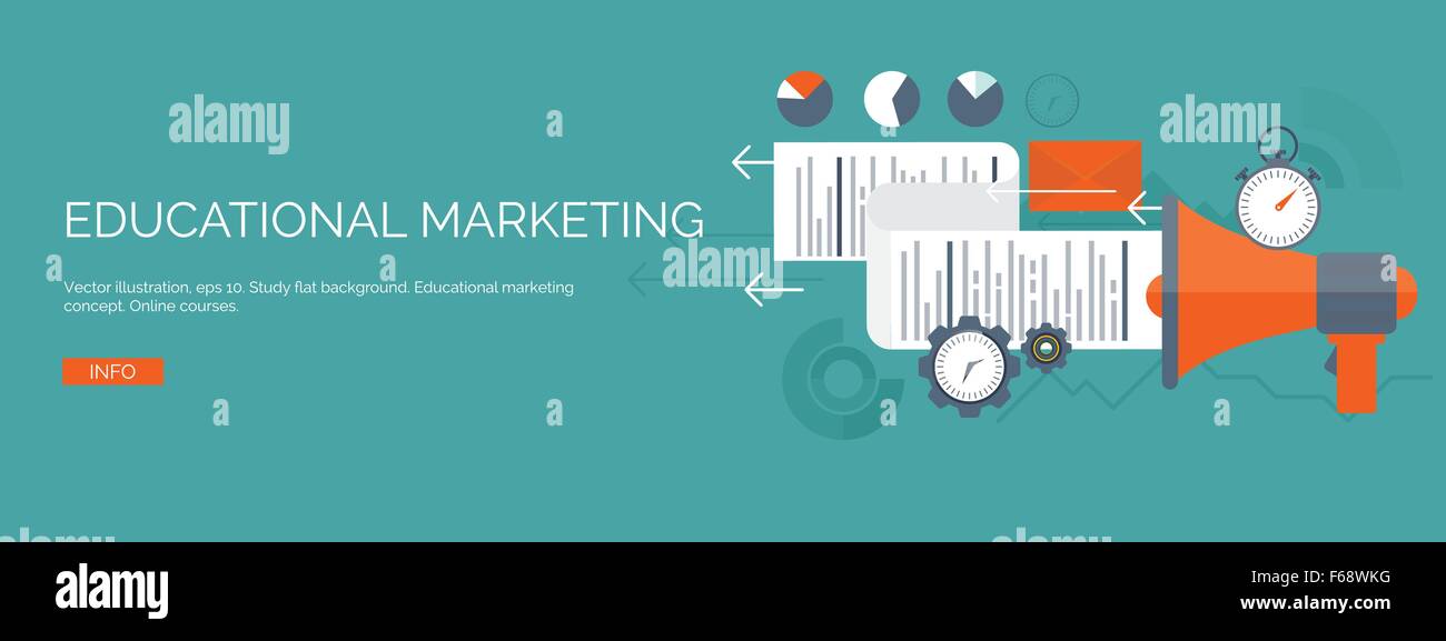 Vector illustration. Flat study backgrounds set. Education ,online ...