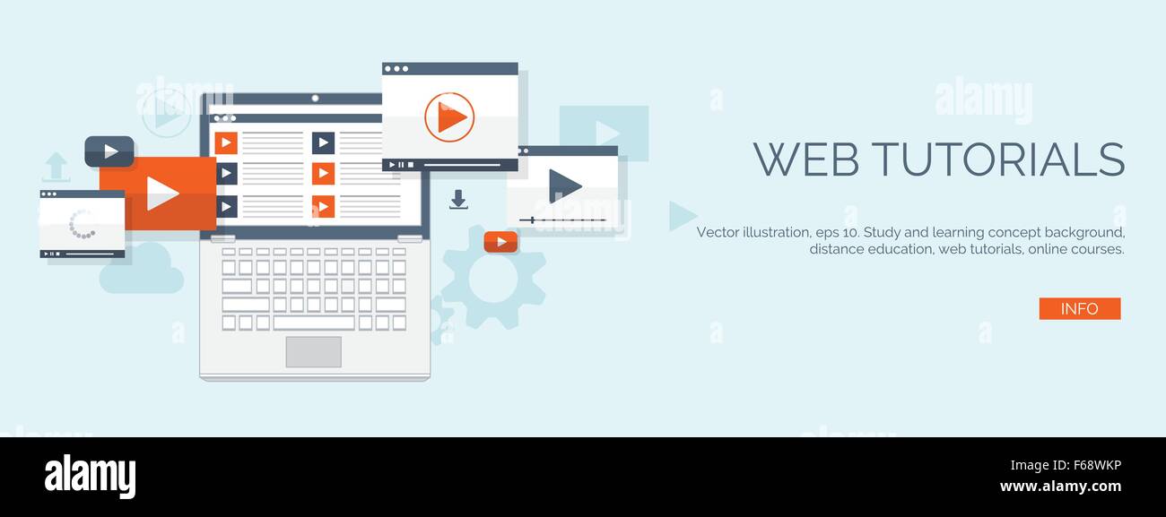 Vector illustration. Flat study backgrounds set. Education ,online ...