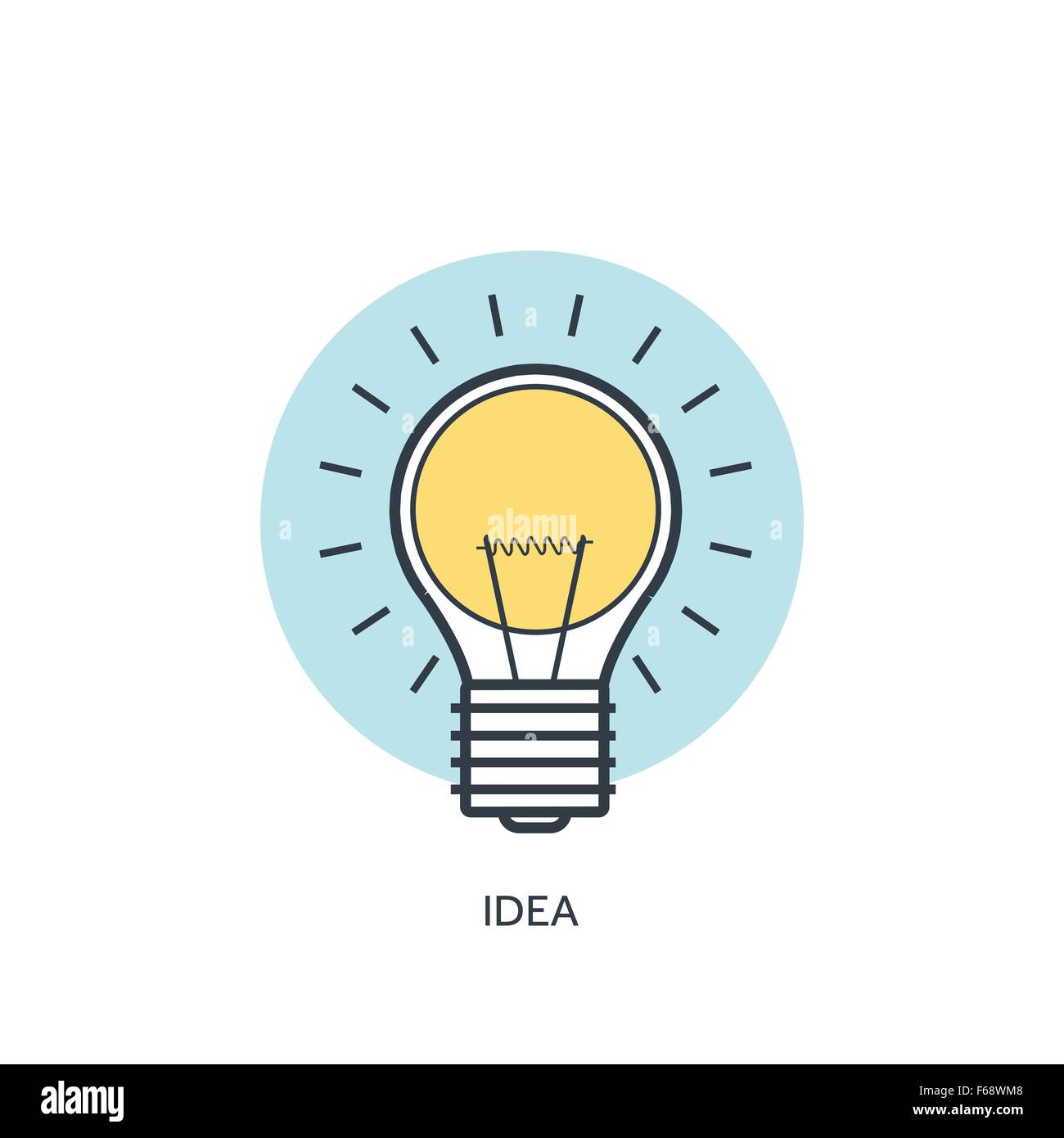 Flat lined buld icon Stock Vector Image & Art - Alamy