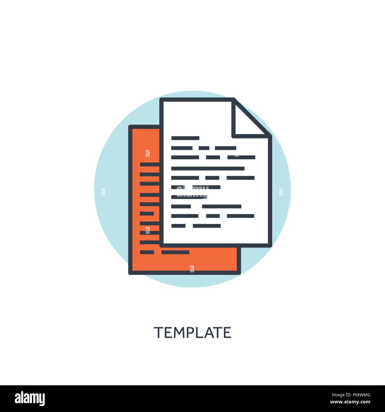Flat Lined Template Icon Program Code Programming Coding Stock Vector Image And Art Alamy