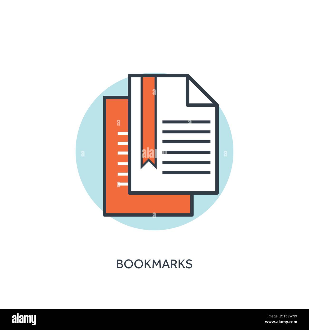 Flat lined web bookmarks concept background Stock Vector Image & Art ...