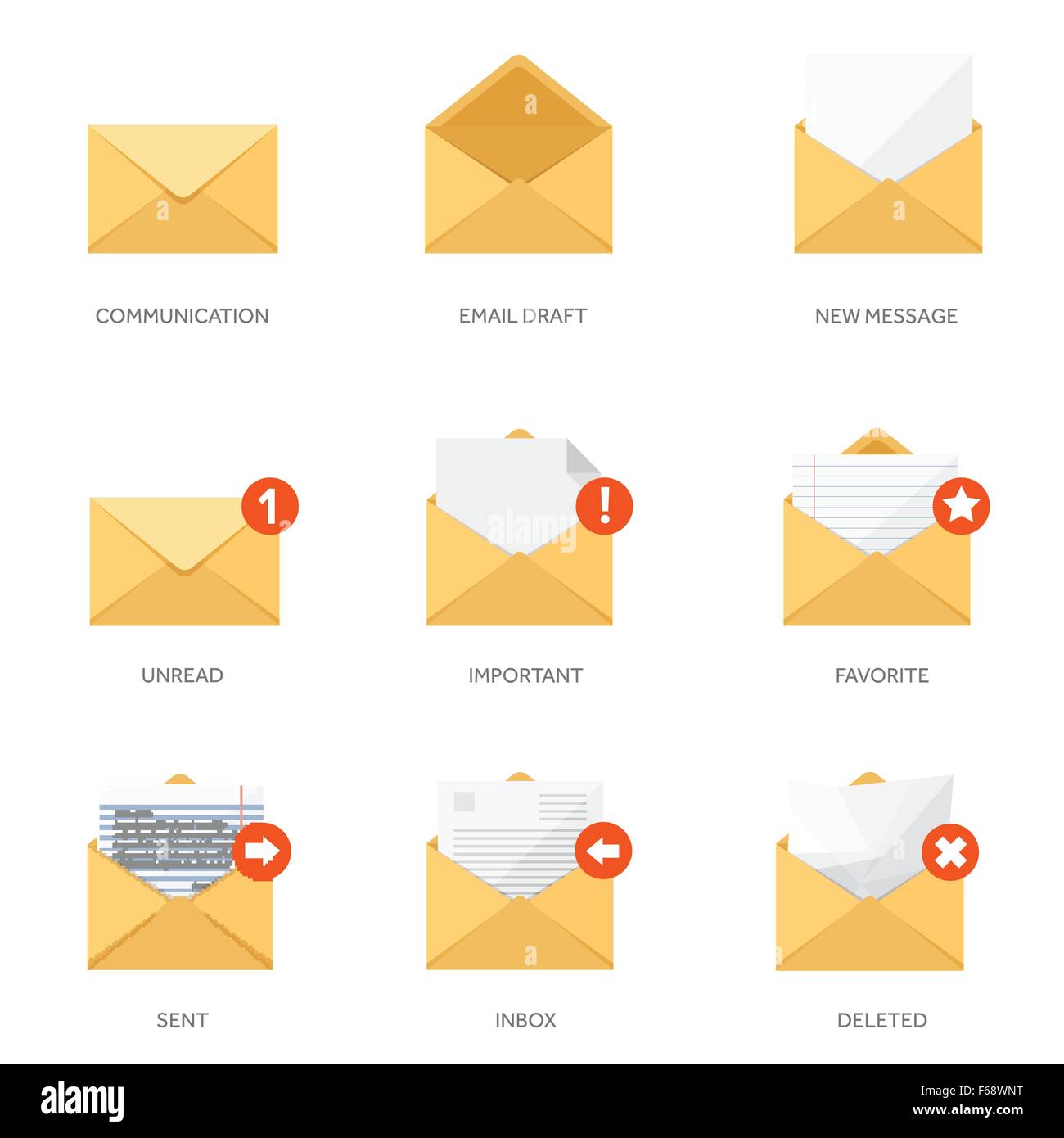 Vector illustration. Envelope icon. Letter, email. Message ...