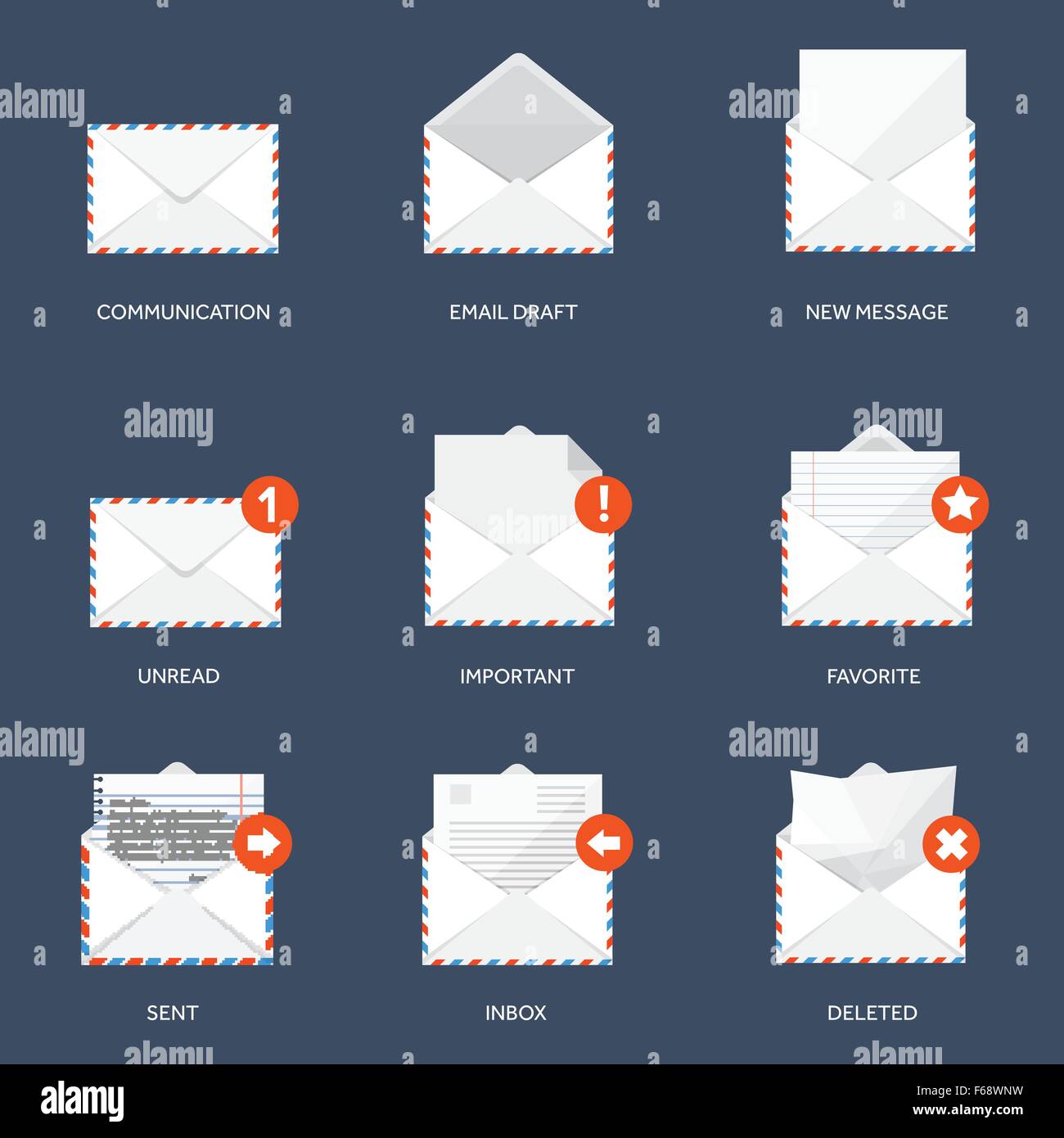Vector illustration. Envelope icon. Letter, email. Message ...