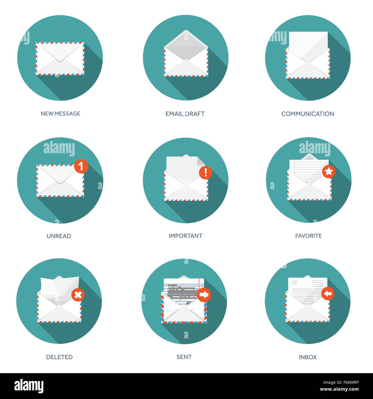 Vector illustration. Envelope icon. Letter, email. Message ...