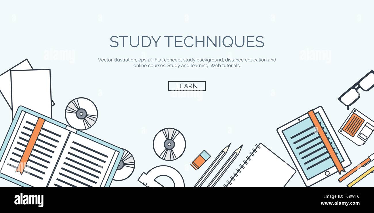 Vector illustration. Flat backgrounds set. Distance education ,learning ...