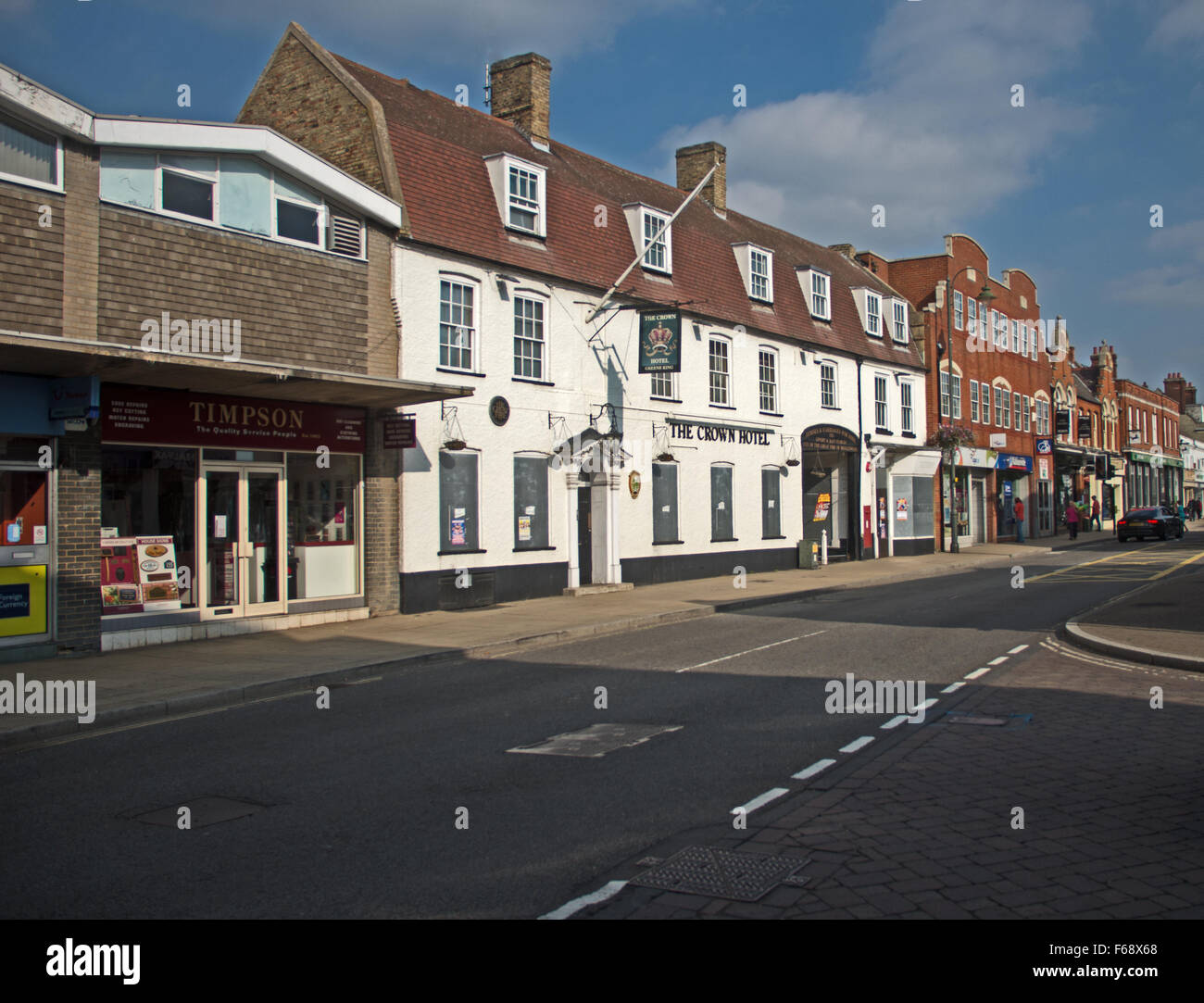Biggleswade high street bedfordshire england hi-res stock photography ...