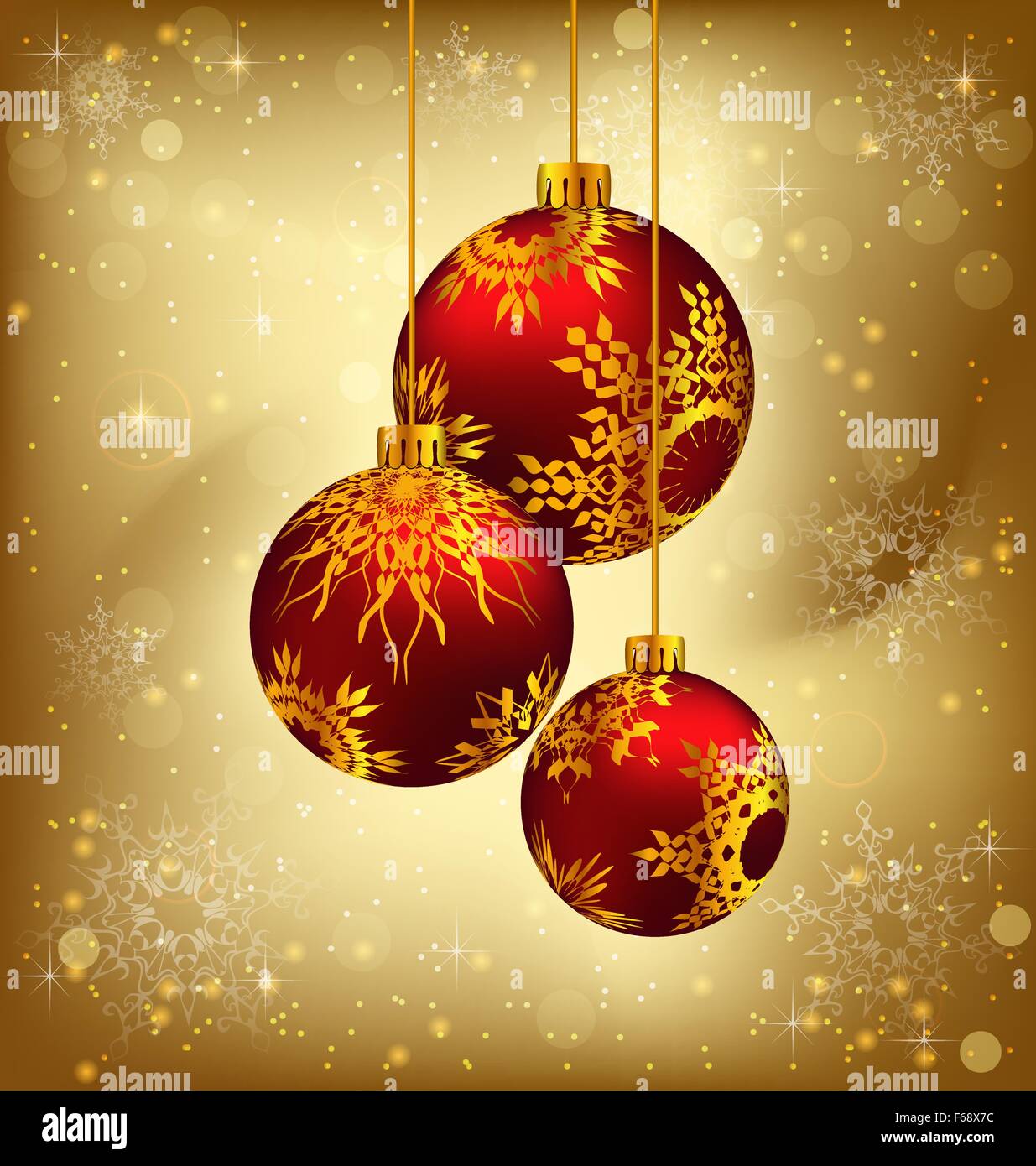 Christmas decoration gold balls Stock Vector Images - Alamy