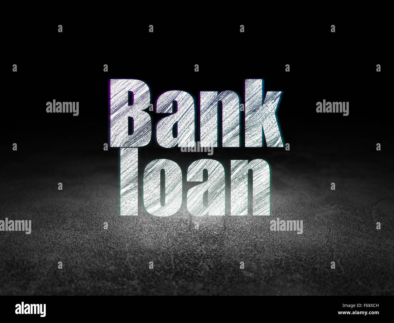 Currency concept: Bank Loan in grunge dark room Stock Photo - Alamy