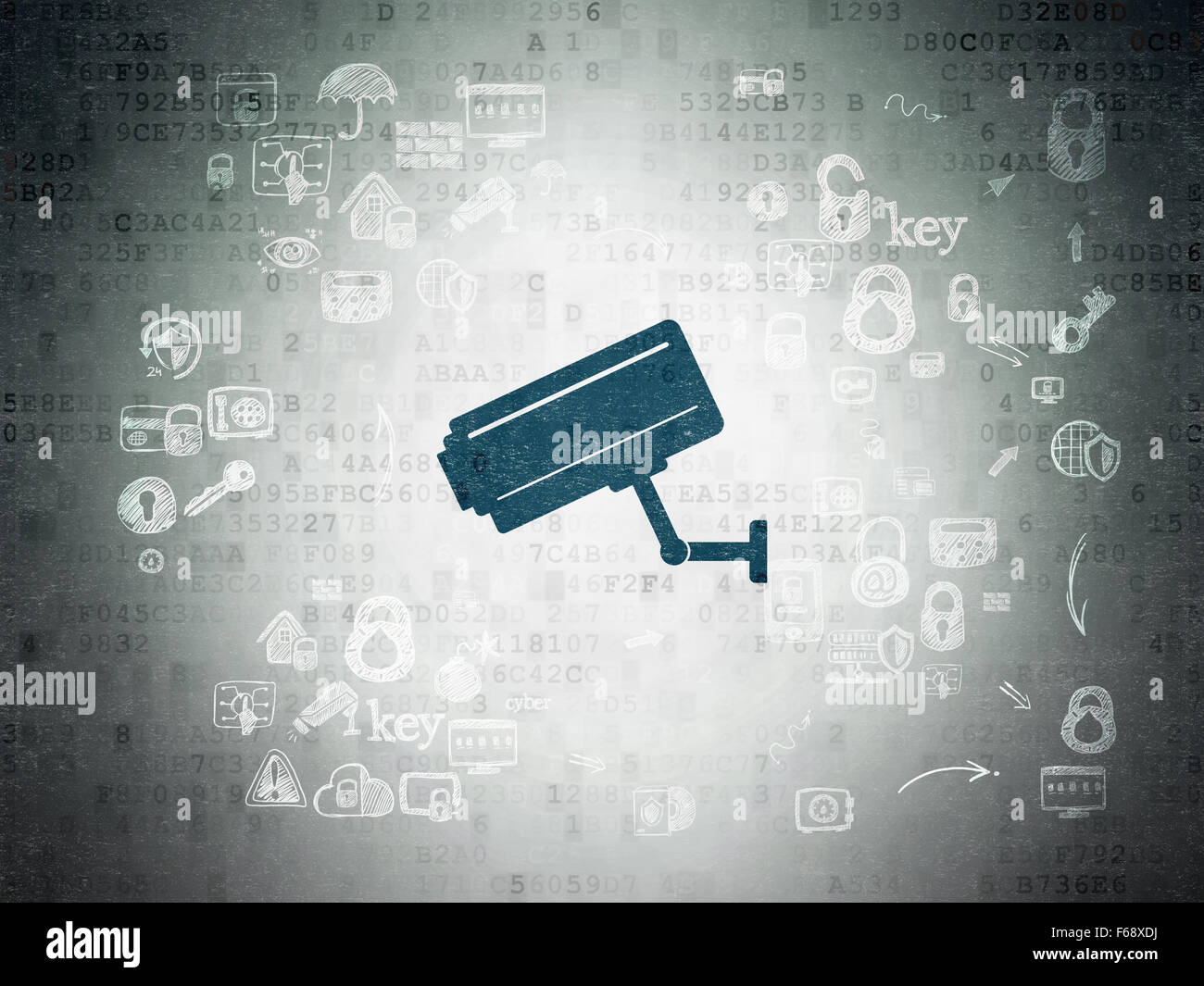 Privacy concept: Cctv Camera on Digital Paper background Stock Photo ...