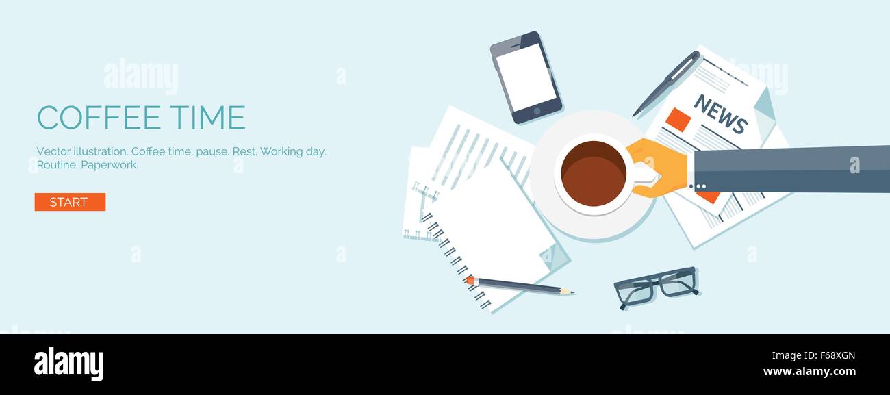 Vector illustration. Flat header. Creativity , generating ideas ...