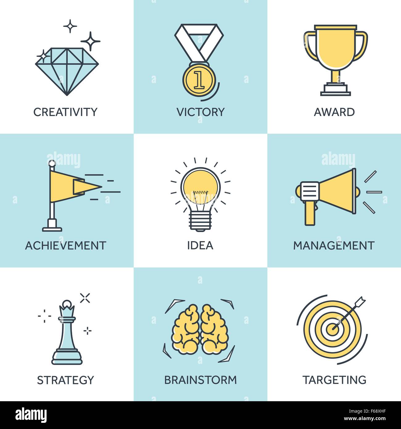 Vector illustration set. Flat business concept backgrounds set with ...