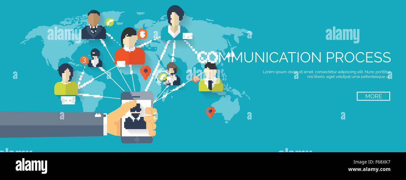 Vector illustration. Global communication. Social network ,chatting ...