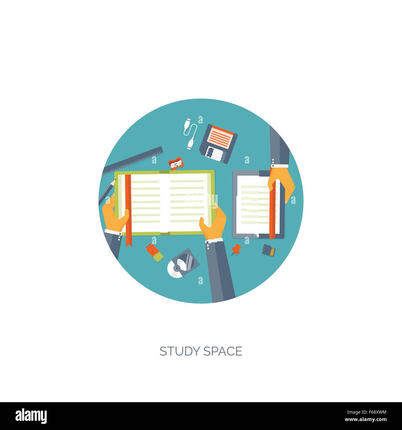 Vector illustration. Flat backgrounds set. Distance education ,learning ...