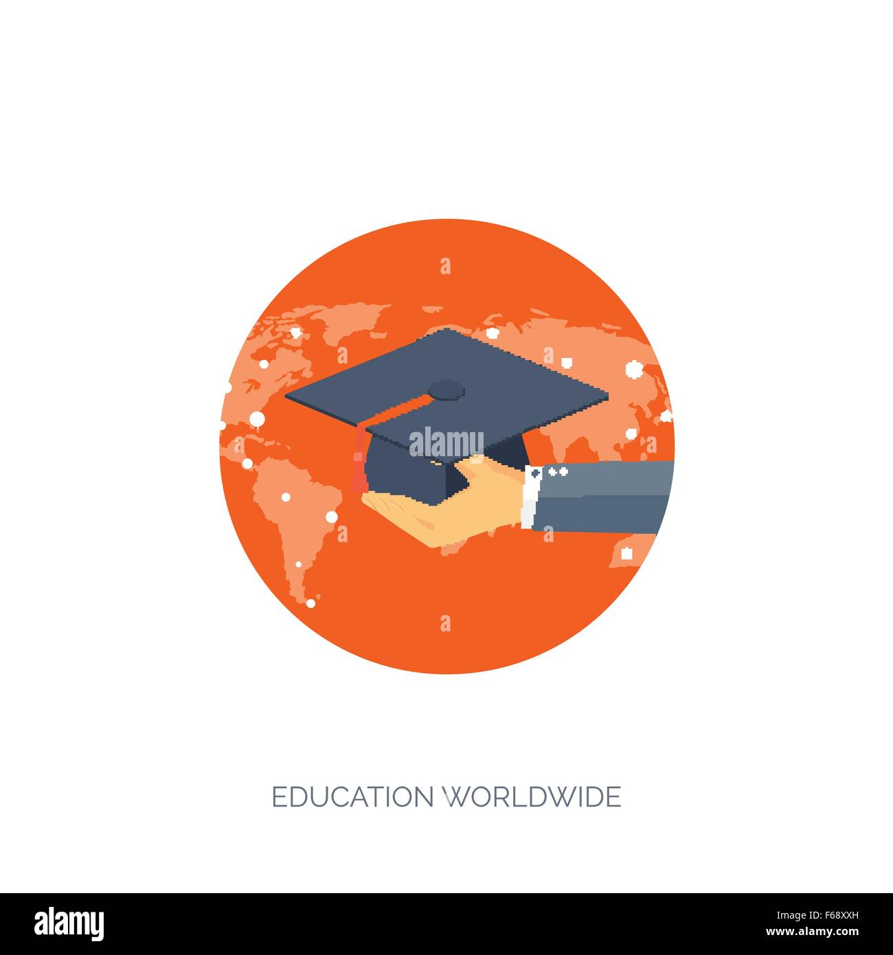 Vector illustration. Flat backgrounds set. Distance education ,learning ...