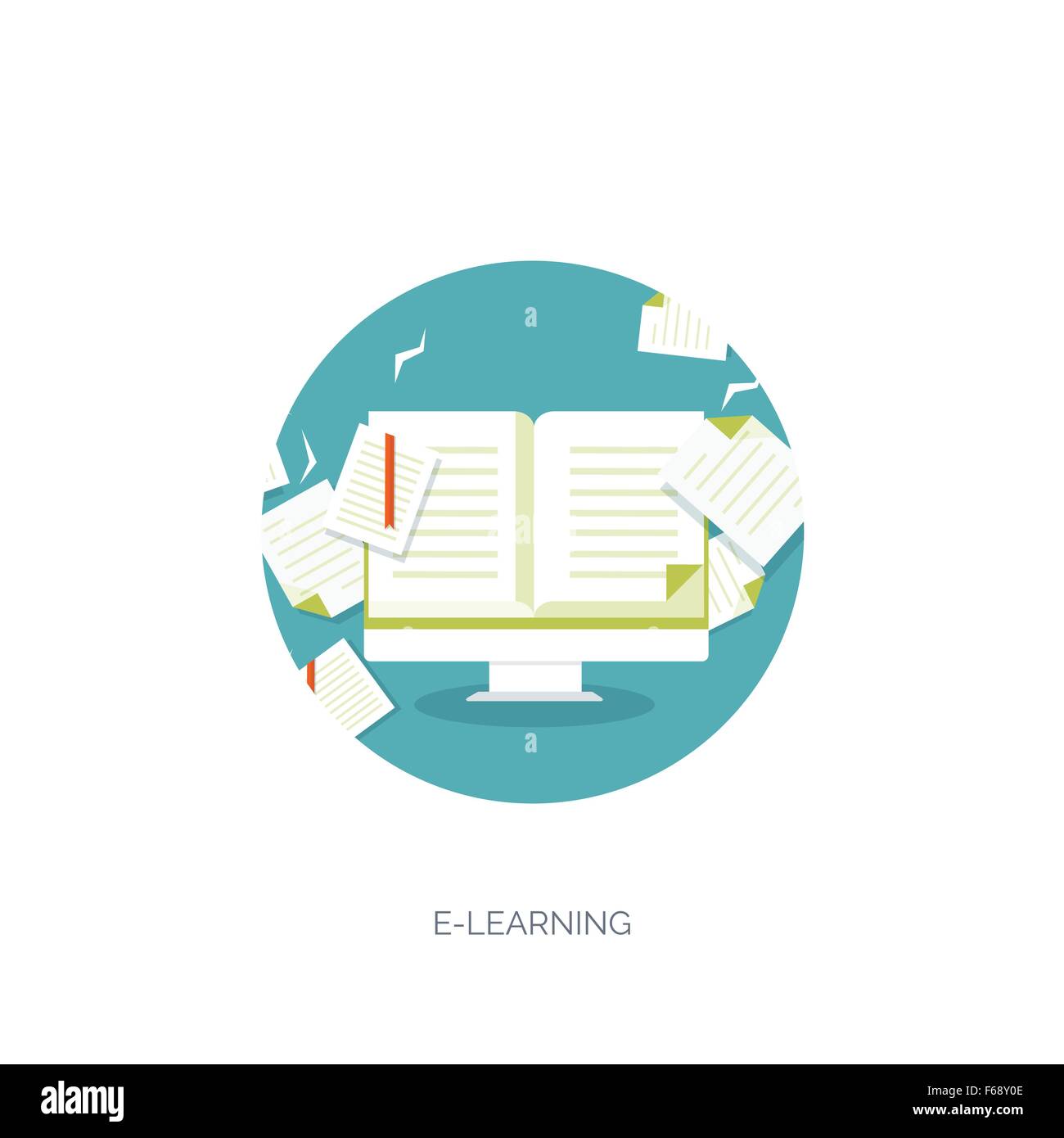 Vector illustration. Flat backgrounds set. Distance education ,learning ...