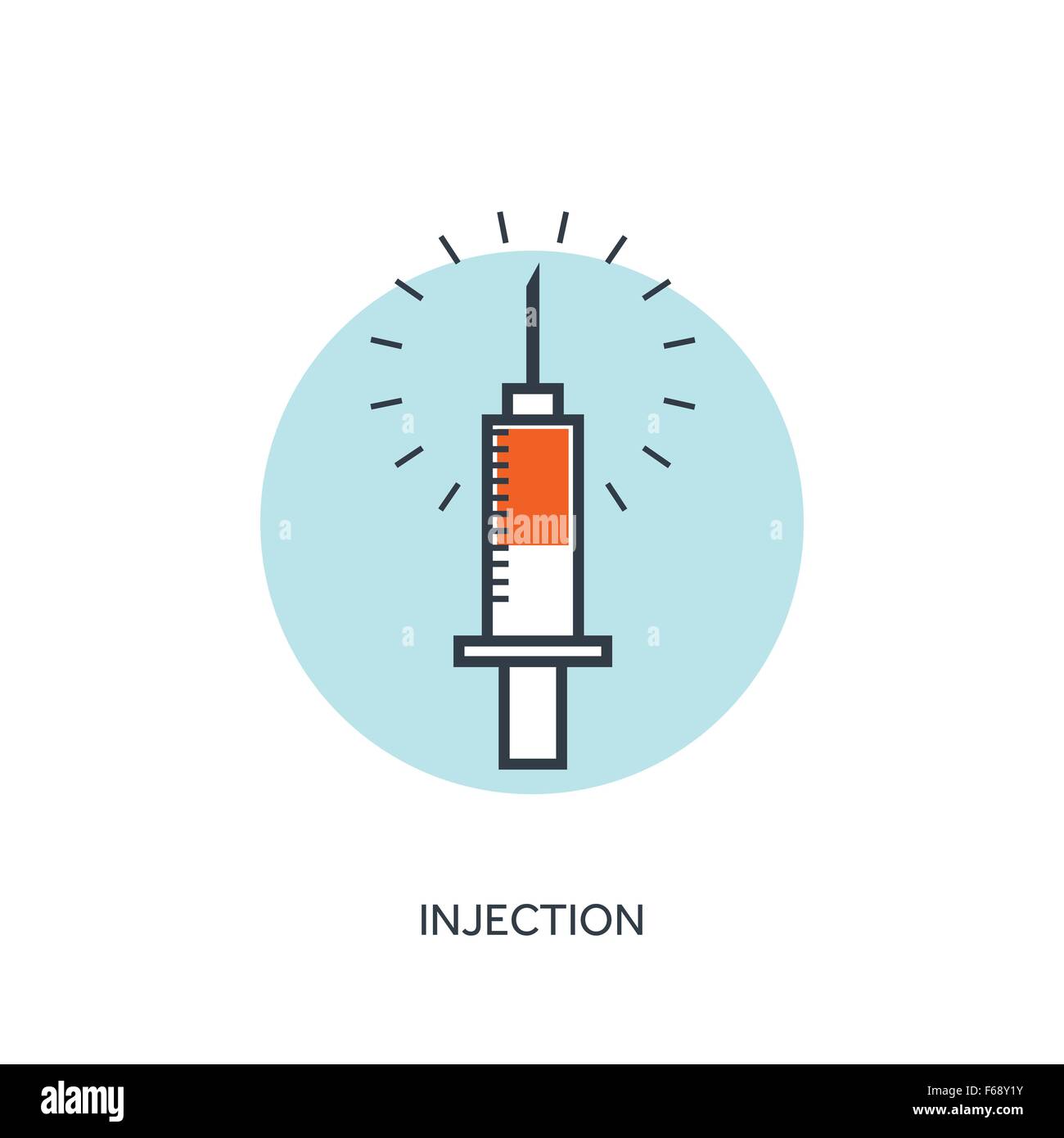 Vector illustration.Injection. Medical icon. First aid help , diagnosis ...