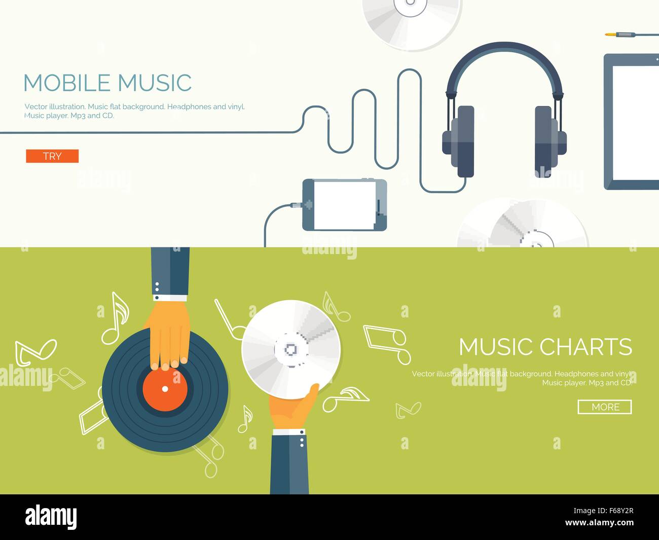 Vector illustration. Flat background. Music.production. Show business ...