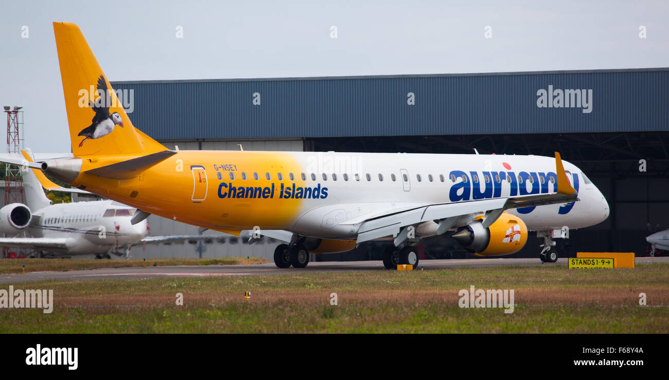 Aurigny Air Services, Embraer 195 Stock Photo - Alamy